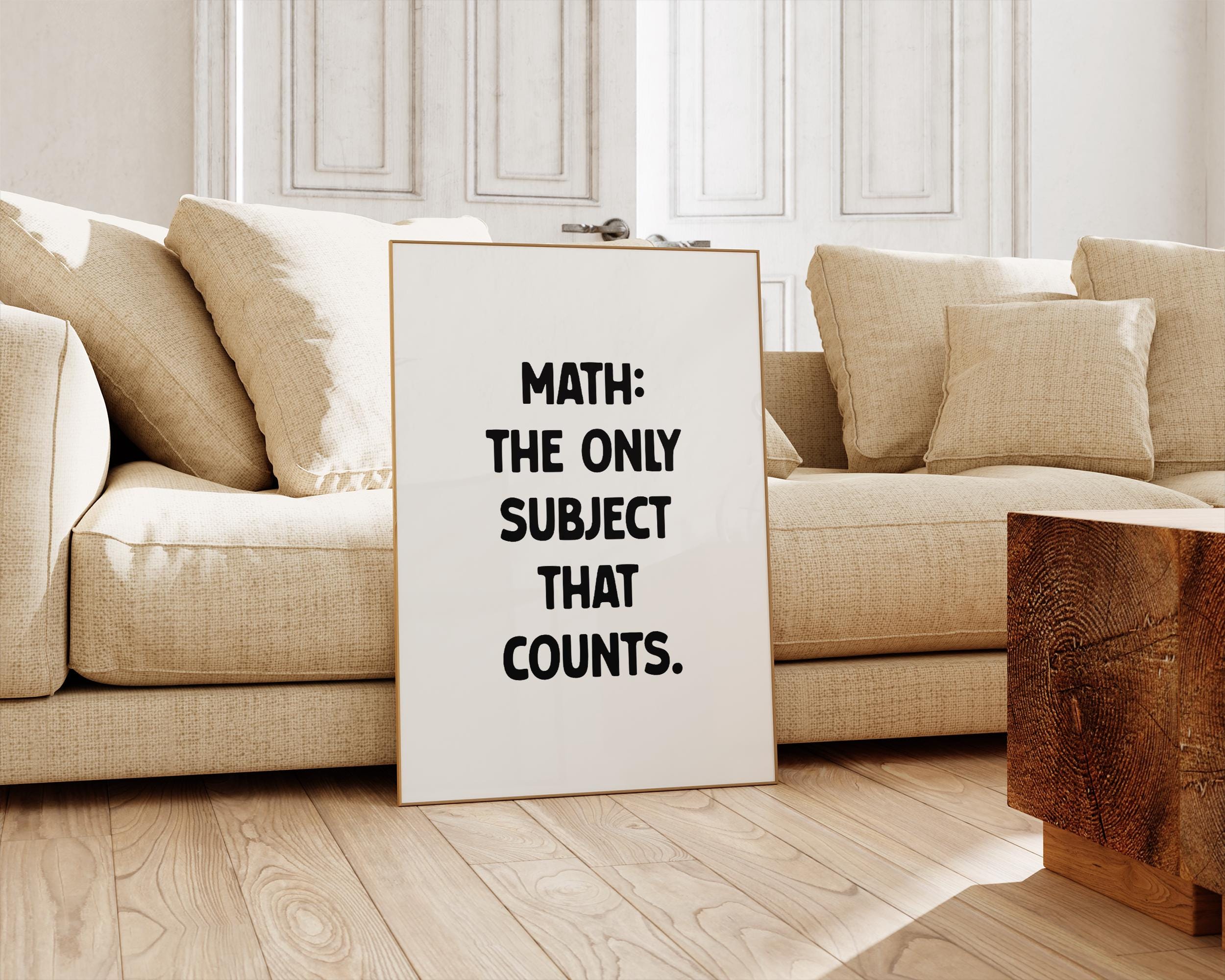 Math Classroom Poster, Funny Printable Wall Art for High School Math ...