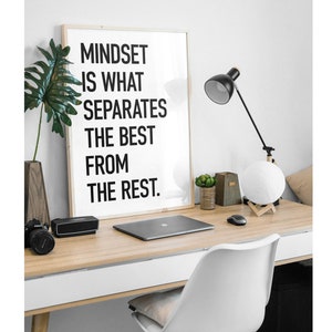 Motivational Wall Art, Growth Mindset Quote Print, Home Office Decor ...