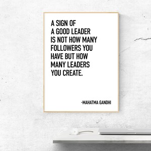 A Sign of a Good Leader Print, Leadership Quote, Printable Gifts ...