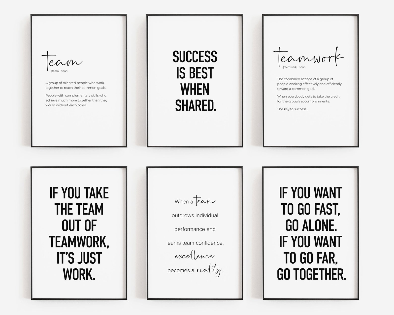 Office Desk Decor, Set of 18 PRINTABLES, Office Decor for Women, Team ...