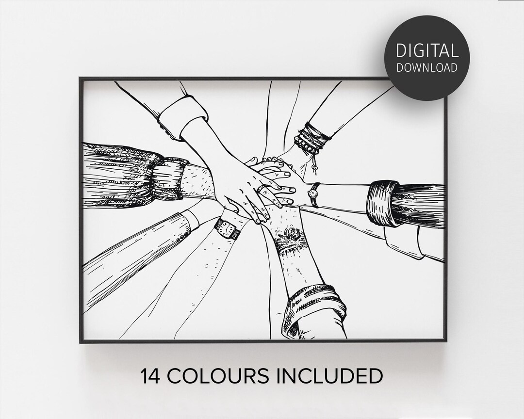 Teamwork Wall Art, Printable Office Decor for Women, Desk Wall Decor ...