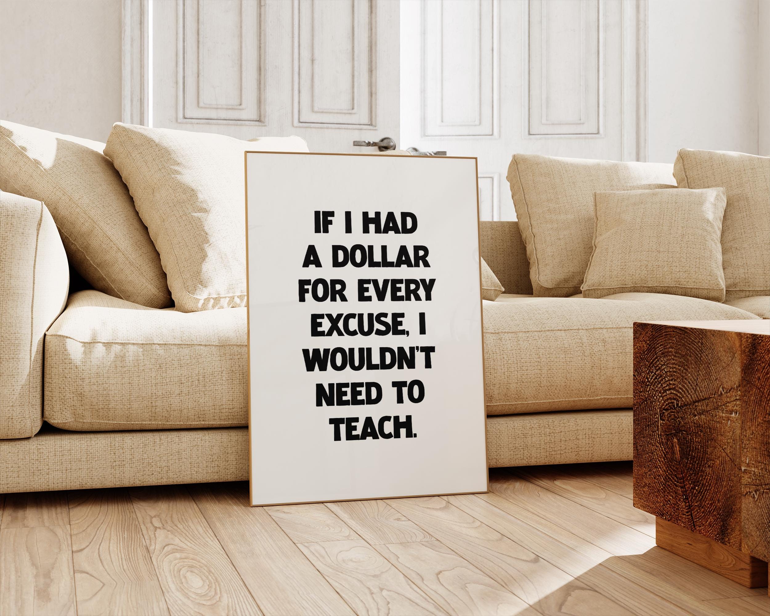 Funny Teacher Poster, Printable Wall Art for Classroom Decor, Teachers ...