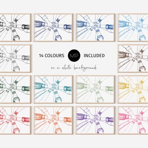 Navy Blue Teamwork Wall Art, Printable Team Office Decor, Inspirational ...