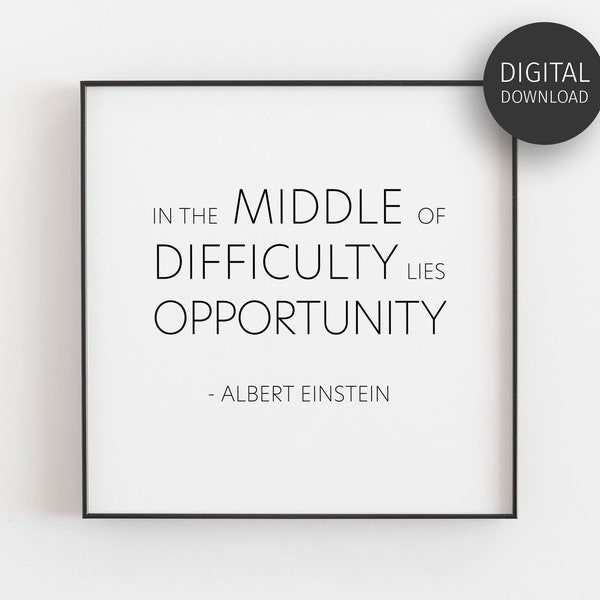 Einstein Quote - Etsy