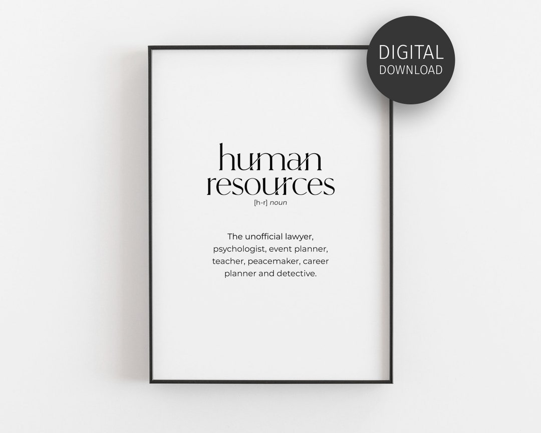 HR Office Decor, HR Director Gifts, Human Resources Definition, HR ...