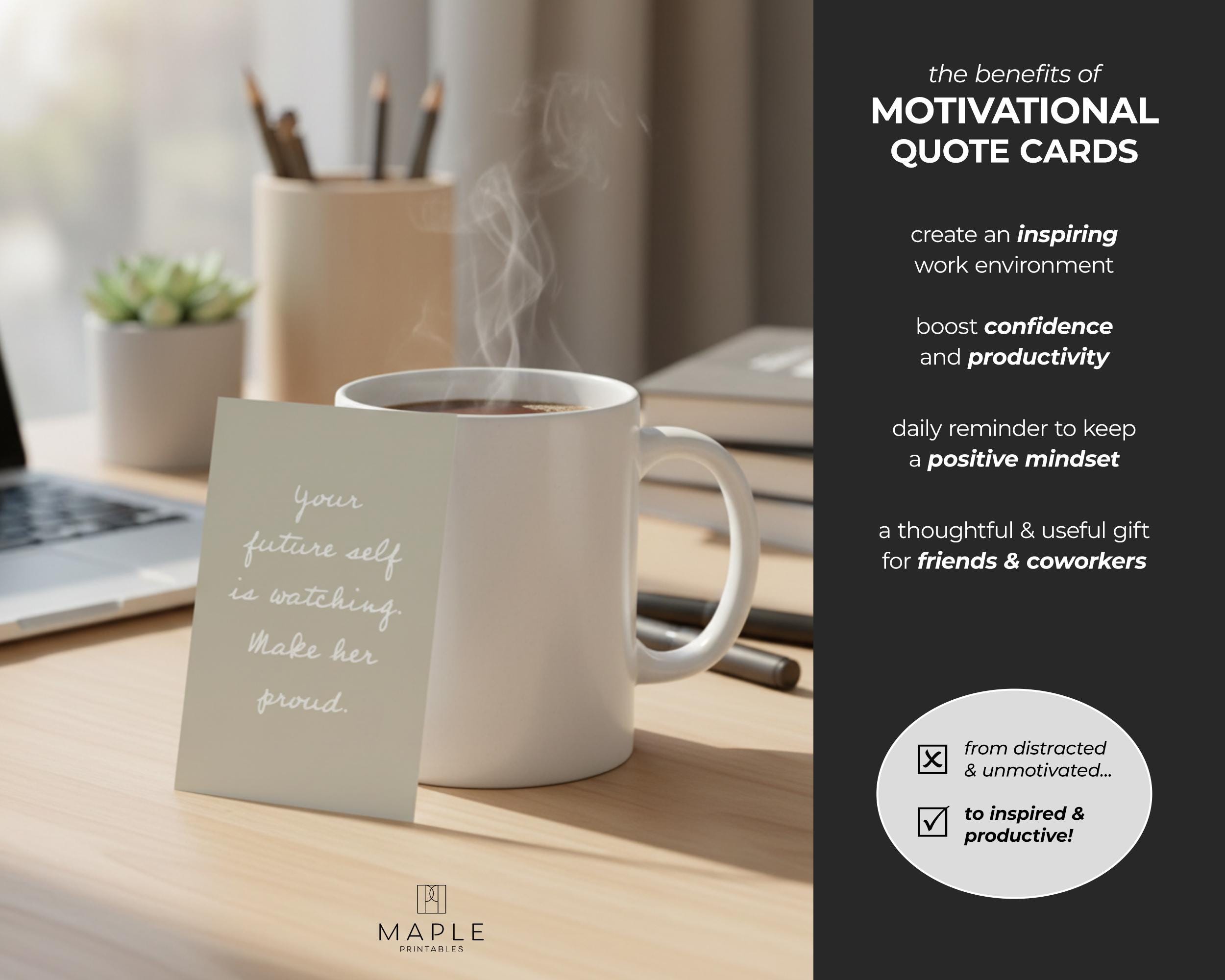 200 Motivational Quote Cards in Earth Tones: Positive Affirmation Cards ...