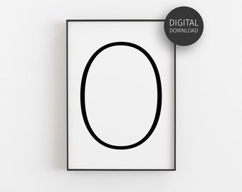 Number Zero Poster - Etsy