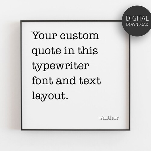 Printable Custom Quote Print Personalized Gift Typography - Etsy