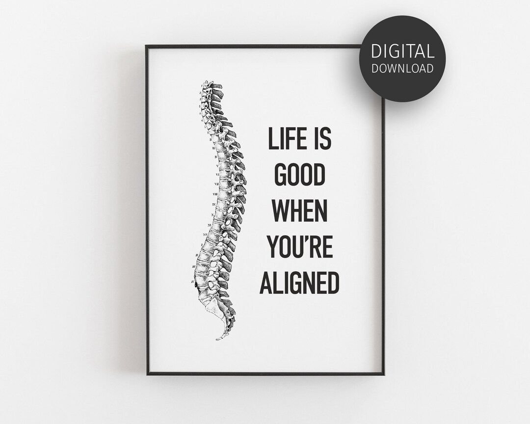 Chiropractic Print, Spine Anatomy Poster, Office Decor for Chiropractor ...