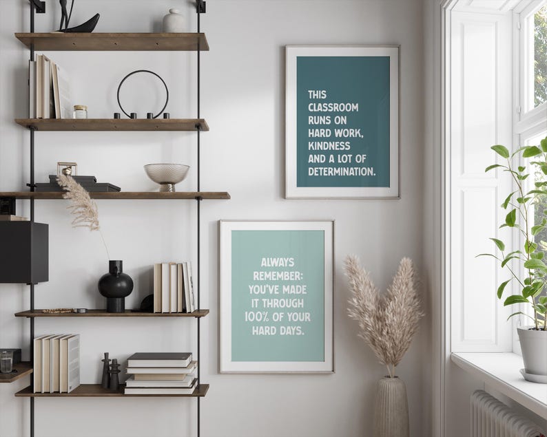 Inspirational Classroom Decor Set of 6 Pastel Boho Prints, Colourful ...