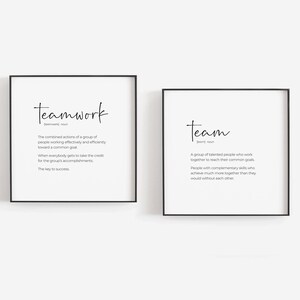Team Office Decor Set of 12 PRINTABLES Teamwork Wall Art - Etsy Canada