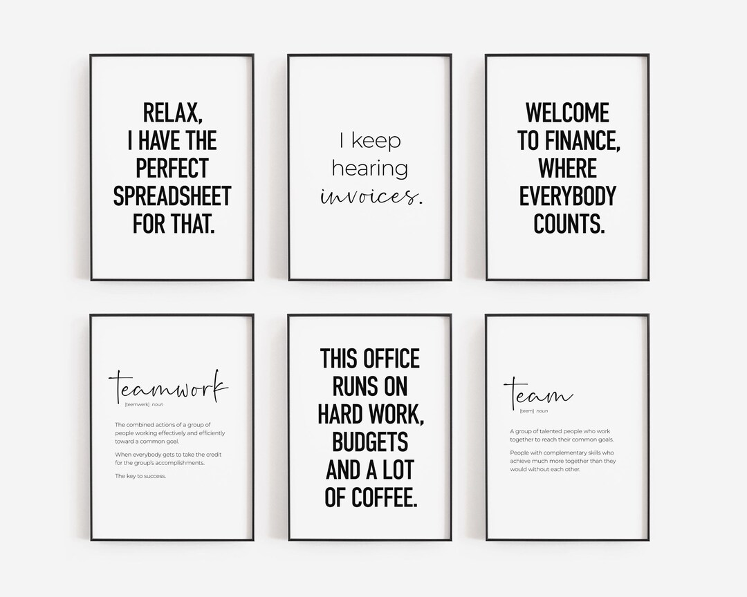 Accounting Prints, Printable Wall Art for Finance Office Decor, Funny ...