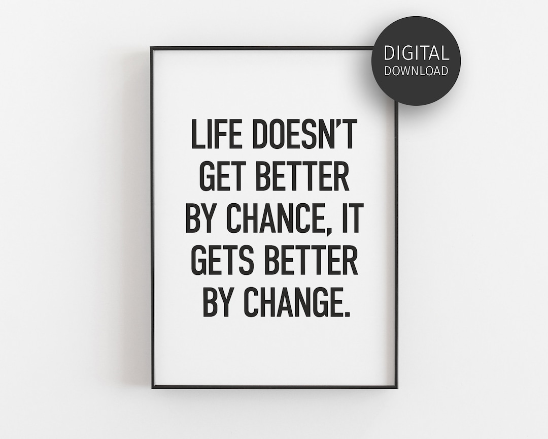 Motivational Print, Change Quotes, Inspirational Poster, Office Decor ...