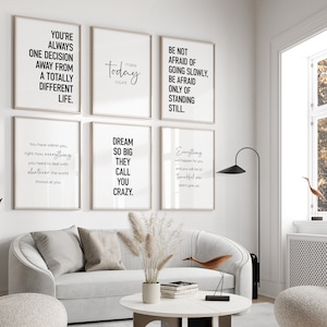 Motivational Posters, Set of 6 PRINTABLES, Office Decor for Women ...