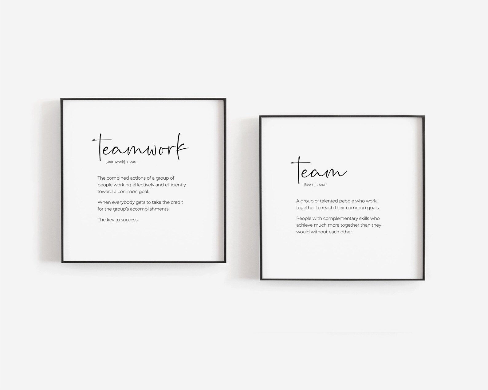 Team Office Decor Set of 6 PRINTABLES Teamwork Wall Art - Etsy