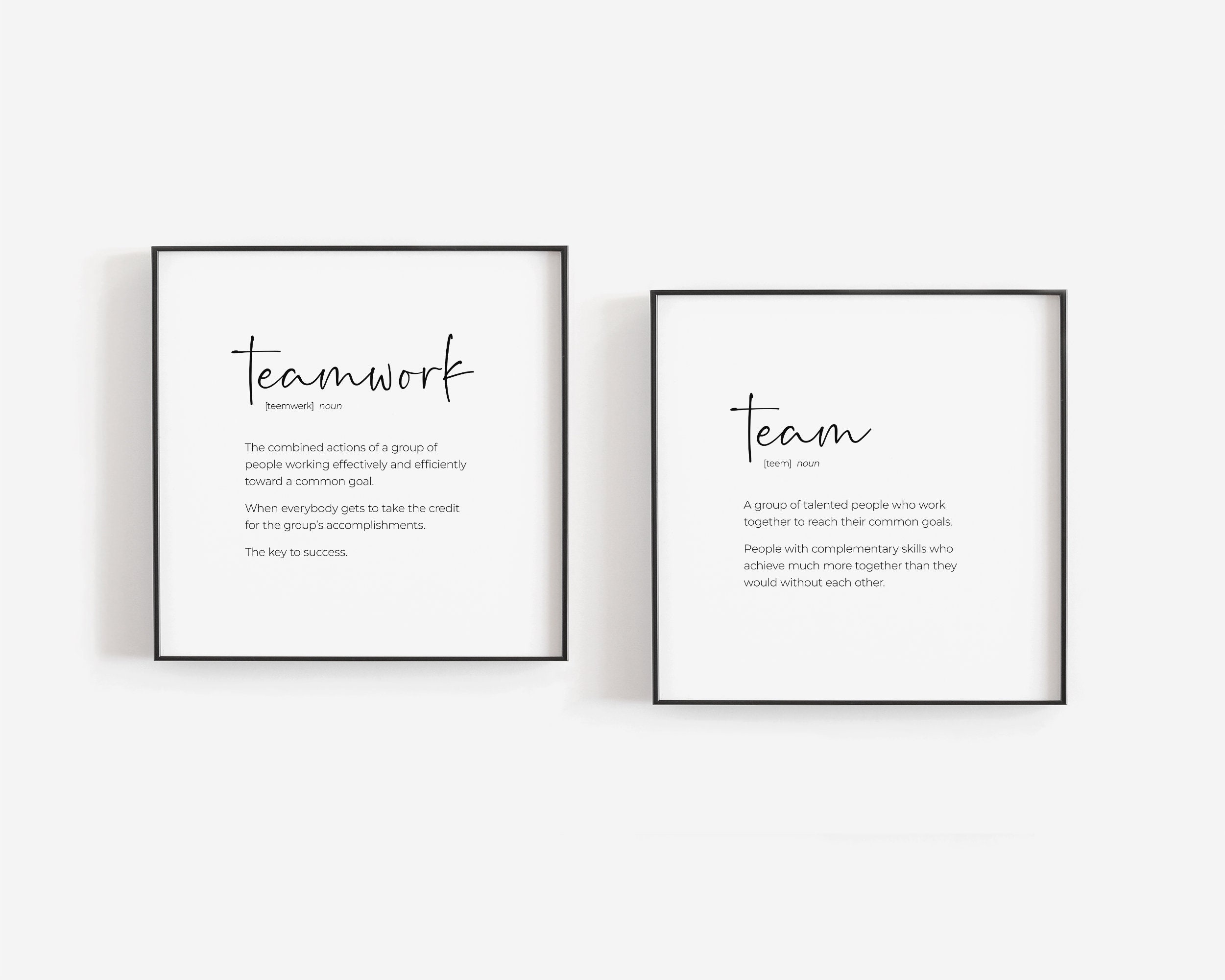 Team Office Decor Set of 6 PRINTABLES Teamwork Wall Art - Etsy Canada