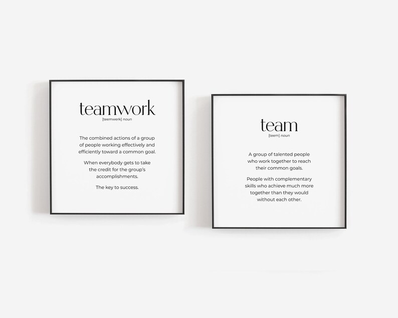 Teamwork Office Decor Set of 6 PRINTABLES Team Motivation - Etsy