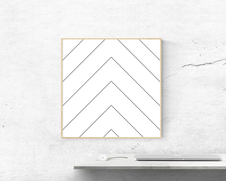 Lines Art Print Geometric Wall Art Downloadable Print | Etsy