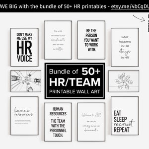 HR Office Decor, HR Poster, HR Wall Art, Hr Director Gifts, Human ...