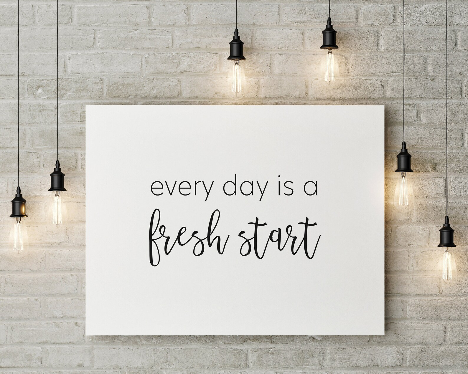 Inspirational Quote Downloadable Print Every Day is A Fresh - Etsy
