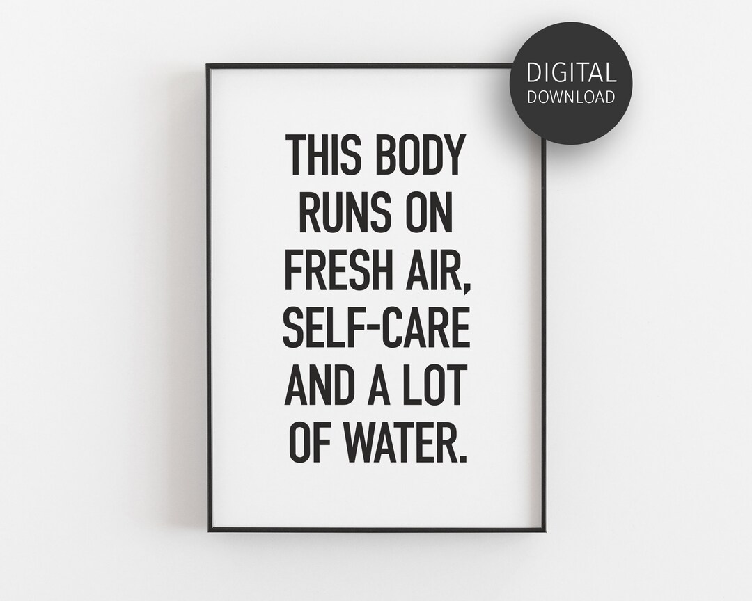 Motivational Self-care Poster, Printable Minimalist Wall Art for Mental ...