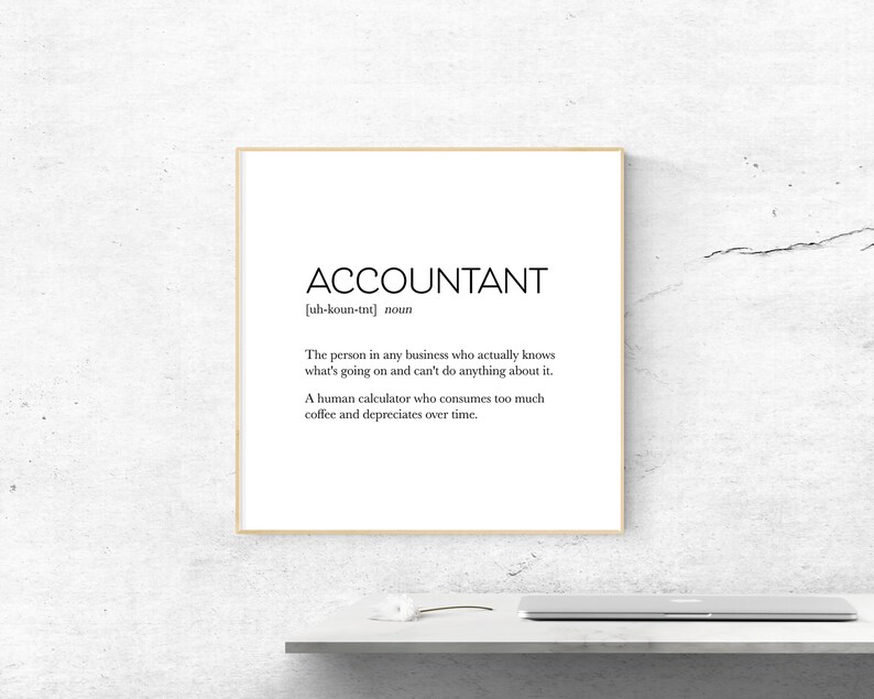 Accountant Definition Print Accounting Gifts Funny Office - Etsy