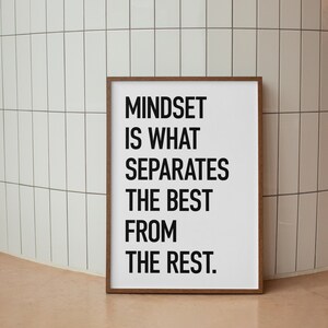 Motivational Wall Art, Growth Mindset Quote Print, Home Office Decor ...