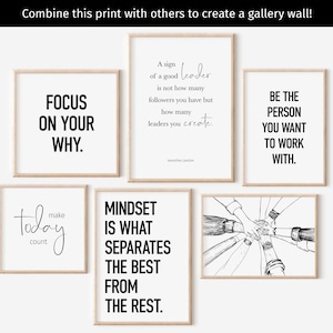 Motivational Wall Art, Growth Mindset Quote Print, Home Office Decor ...