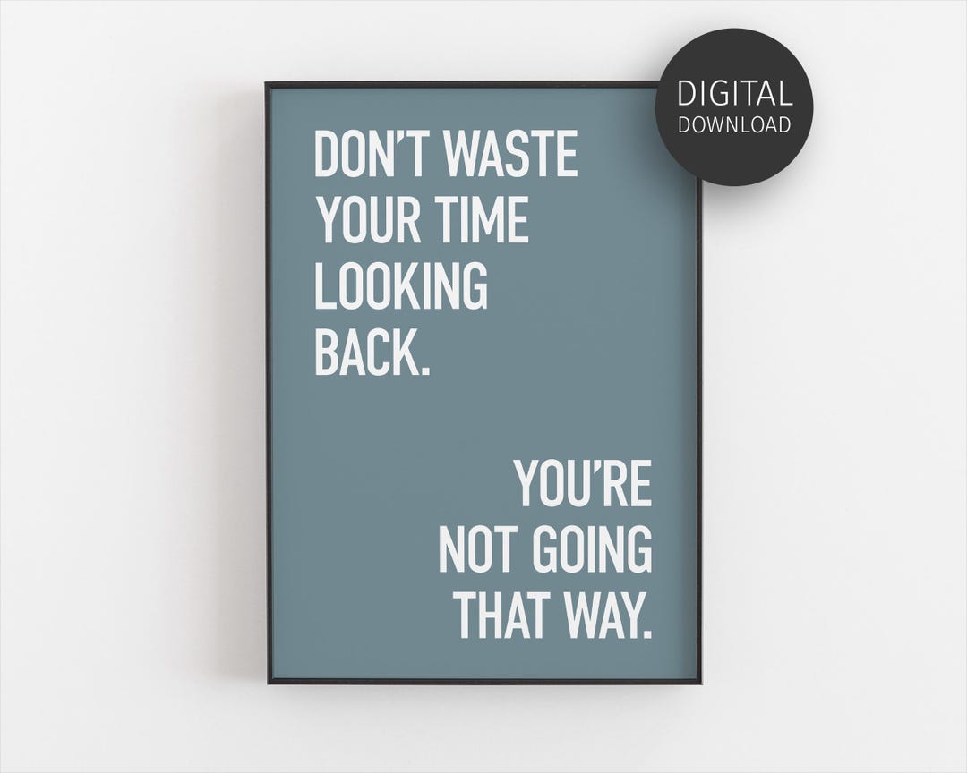 Motivational Print, Blue Inspirational Quote, Recovery Gift, Growth ...