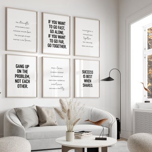 Team Office Decor, Set of 6 PRINTABLES, Teamwork Wall Art, Office ...