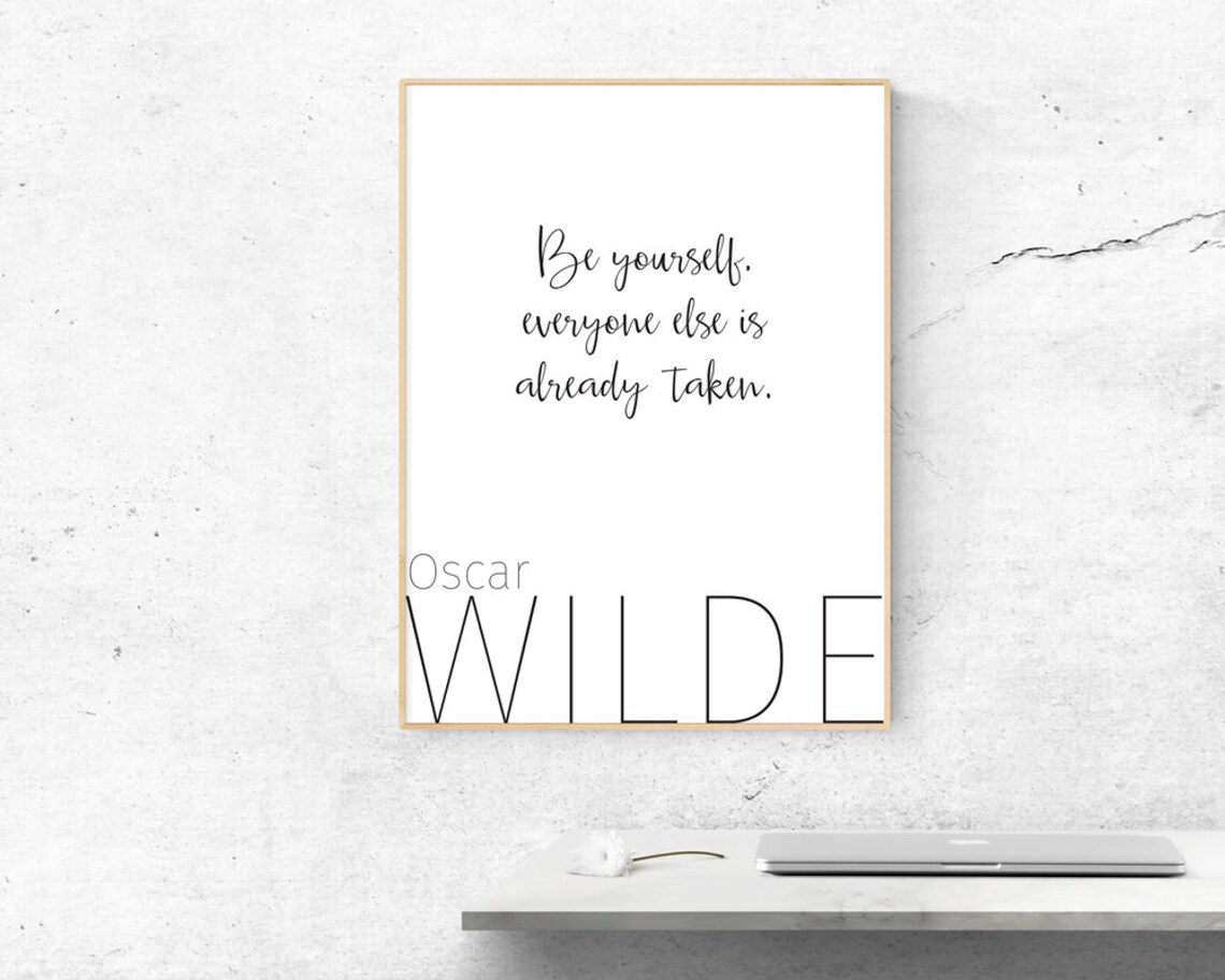 Oscar Wilde Quote Downloadable Prints Classroom Decor | Etsy