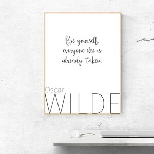 Oscar Wilde Quote, Downloadable Prints, Classroom Decor, Inspirational ...