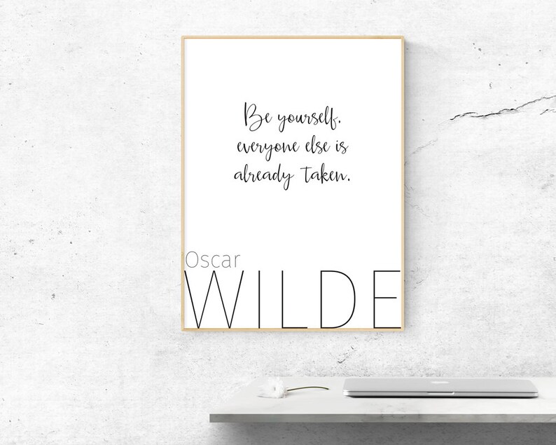 Oscar Wilde Quote, Downloadable Prints, Classroom Decor, Inspirational ...