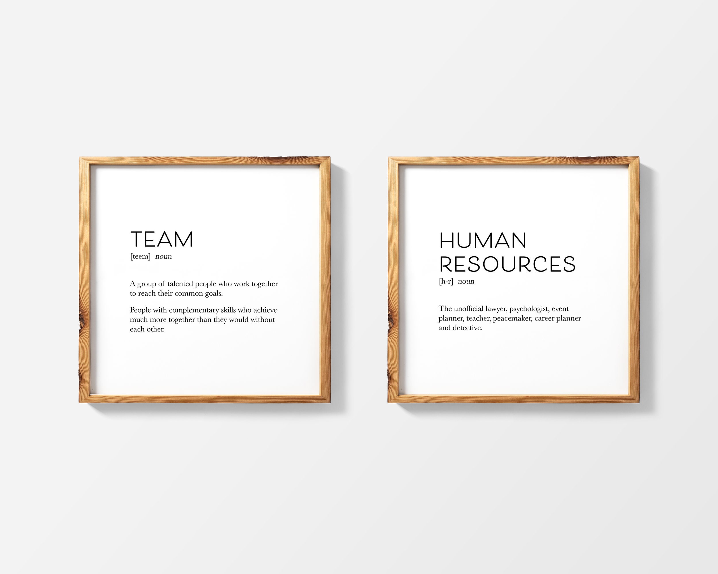 HR Office Decor Team Definition Poster Set of 2 Prints - Etsy Canada