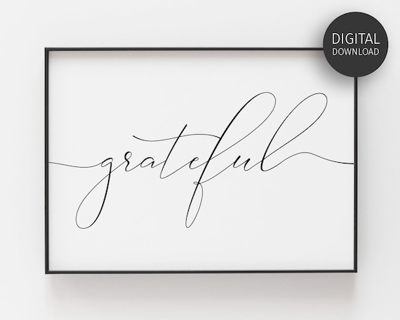 Gratitude Wall Art Be Grateful Poster Downloadable Prints - Etsy