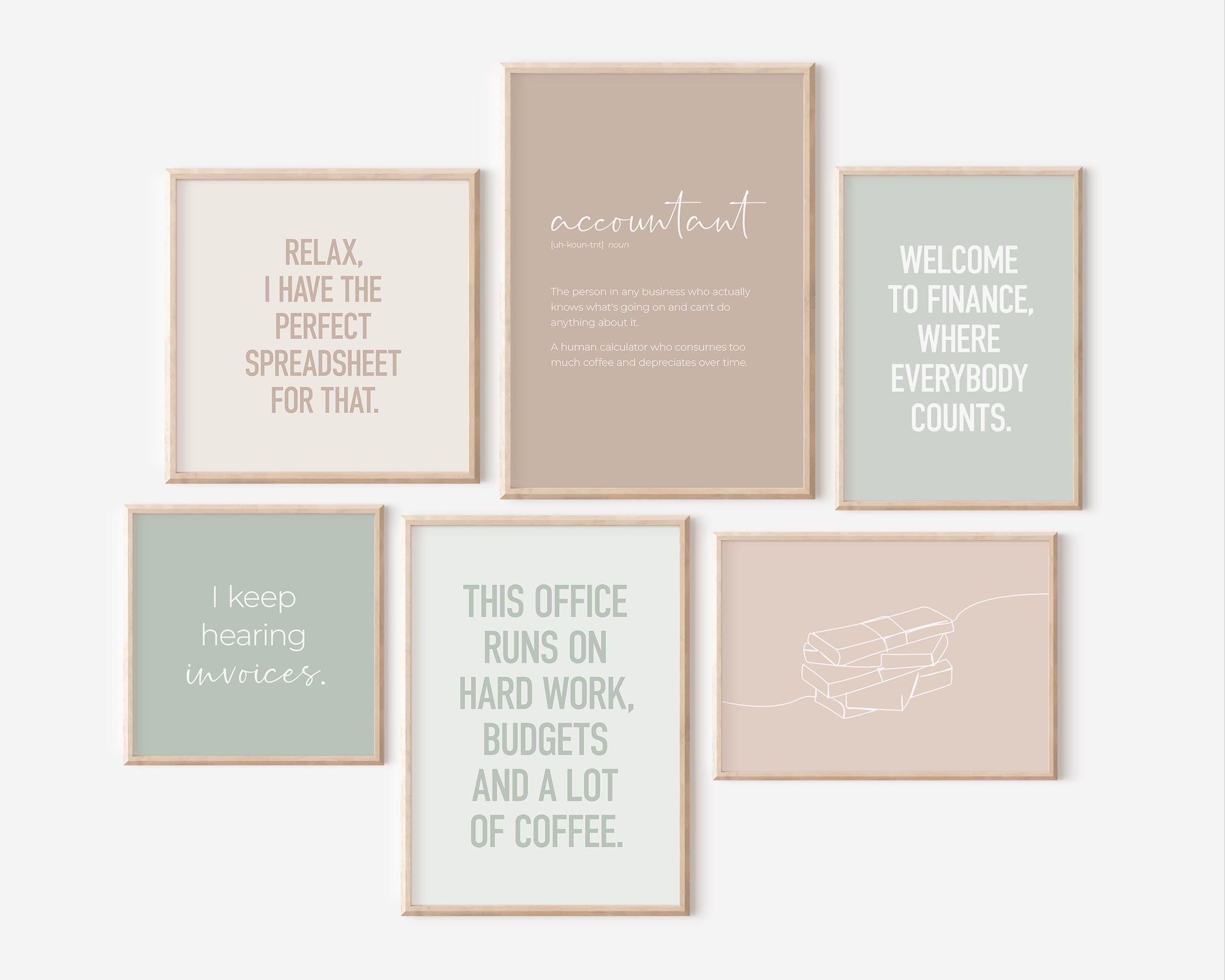 Accounting Prints, Office Decor for Accountant, Finance Gallery Posters ...