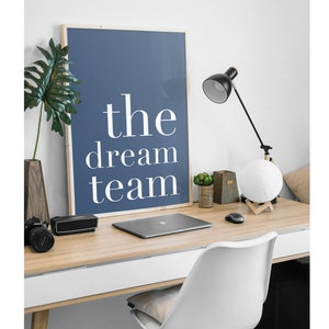 Dream Team Poster, Teamwork Wall Art, Workplace Positive Quotes, HR ...