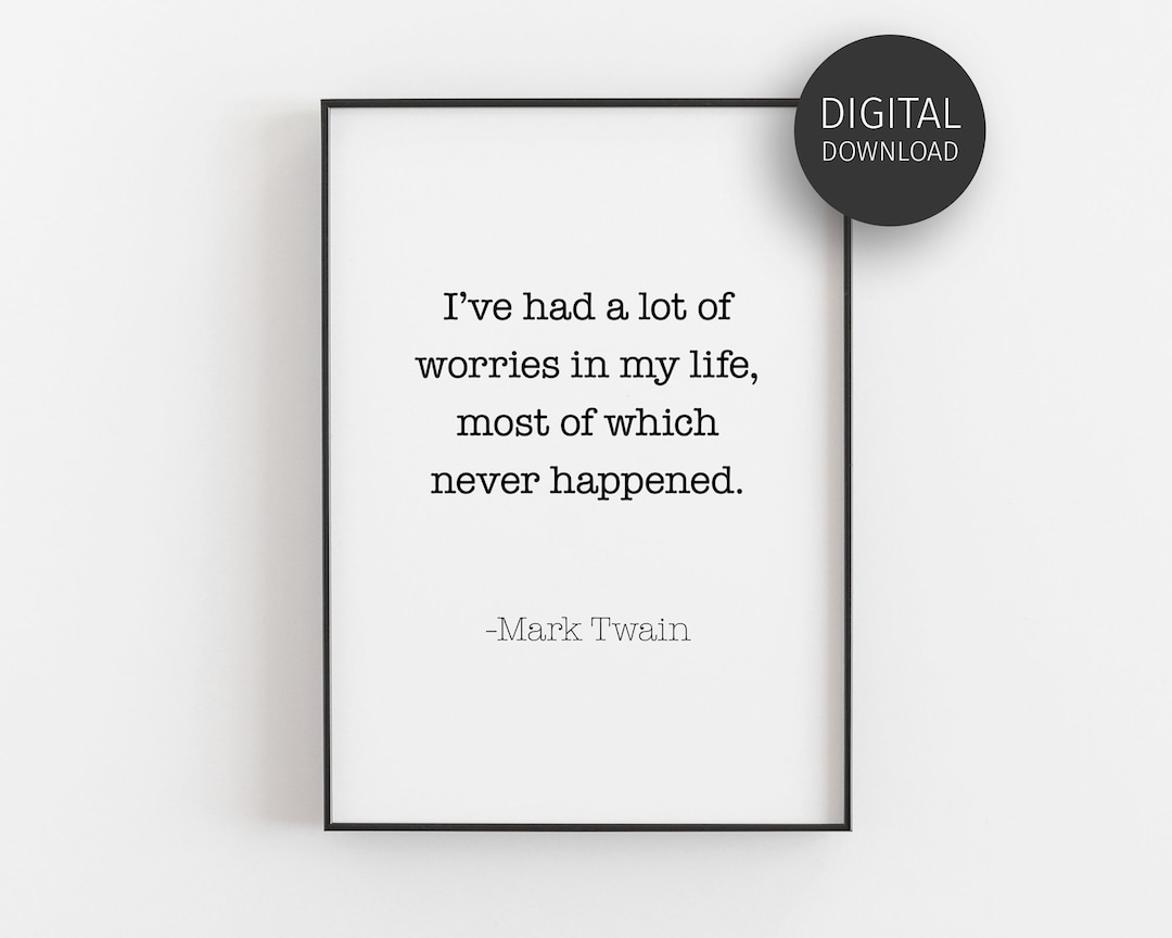 Mark Twain Quote, Literary Prints, Inspirational Poster, Downloadable ...