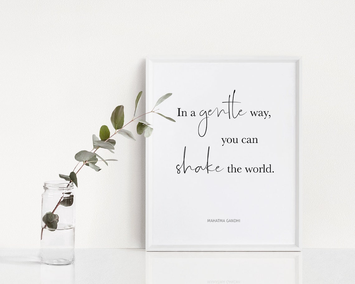 Gandhi Quote Downloadable Prints Inspirational Quote - Etsy