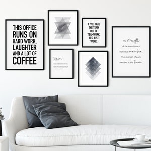 Teamwork Quote Printable, Office Wall Decor, Team Motivation ...