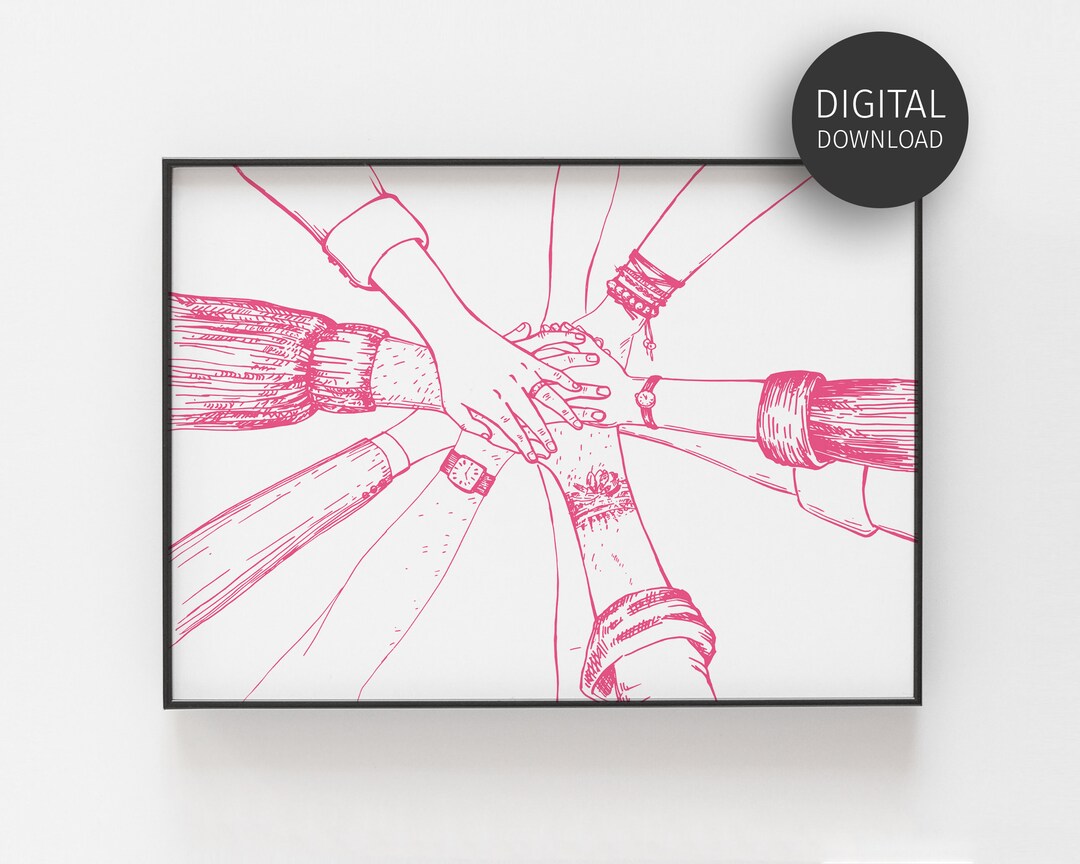 Pink Office Decor, Desk Decor for Women, Teamwork Quotes, Printable ...