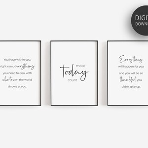 Motivational Posters Set of 6 PRINTABLES Office Decor for - Etsy