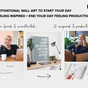 Motivational Posters Set of 6 Blue Prints, Printable Quotes for Office ...