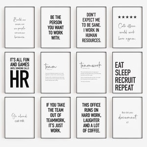 HR Bundle of 50 Funny and Motivational Office Prints, Printable ...