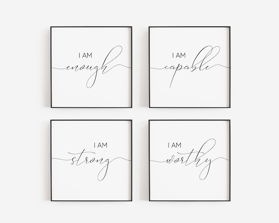 Affirmation Wall Art, Set of 4 Prints, Kids Desk Decor, Entrepreneur ...