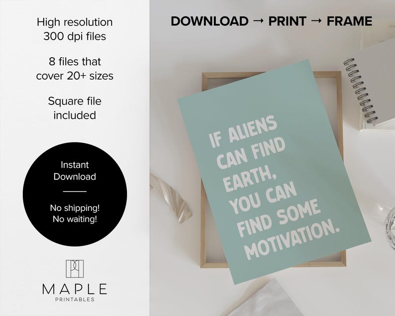 Funny Classroom Poster, Teal Printable Wall Art for High School Decor ...