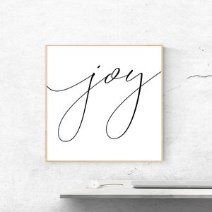 Joy Print, Downloadable Prints, Holiday Decor, Printable Wall Art, Home ...