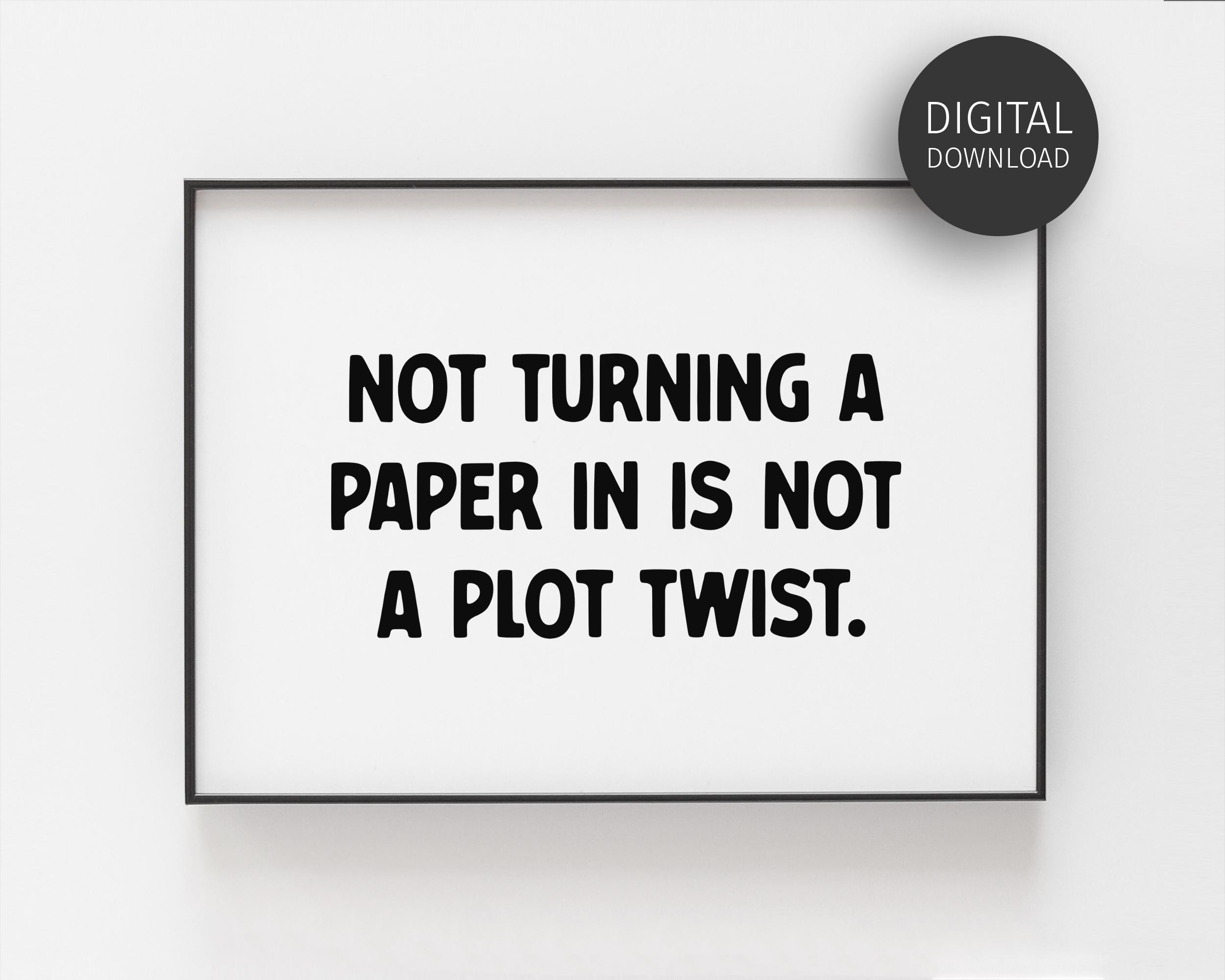 Funny Classroom Poster, Printable Wall Art for Motivational School ...