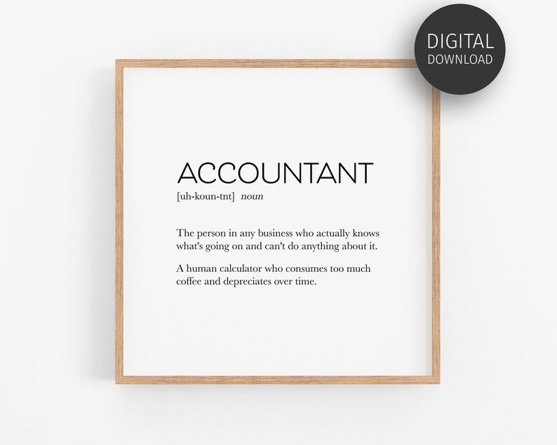 Accountant Definition Print Accounting Gifts Funny Office - Etsy