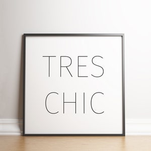 Tres Chic Print Fashion Wall Art Downloadable Prints French - Etsy